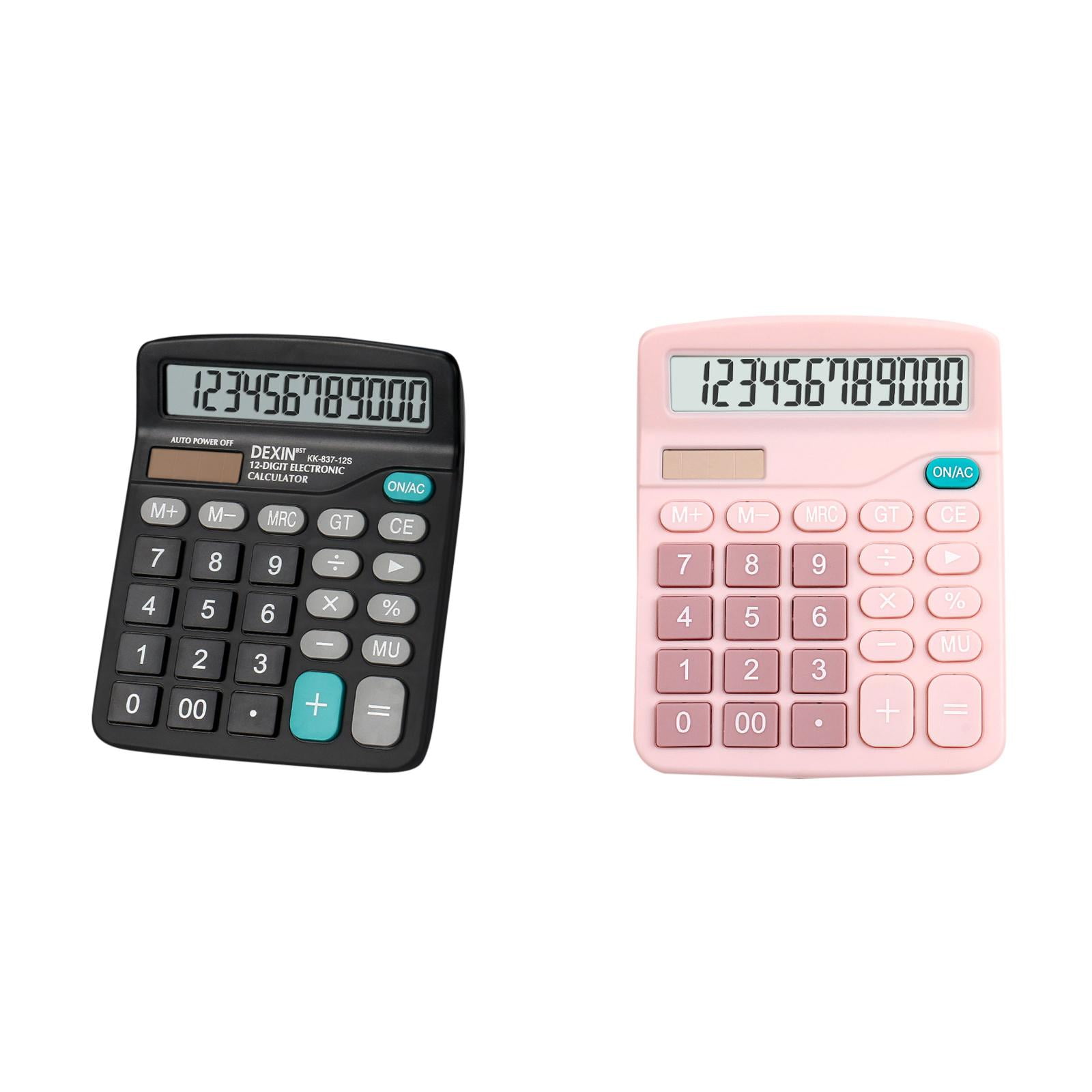 1/2/3 PCS Solar Desk Calculator with Big Buttons and Large Display Desktop Calculators ...