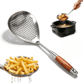 1/2/3 PCS Wooden Handle Stainless Steel Skimmer, 17.7in Large Skimmer ...
