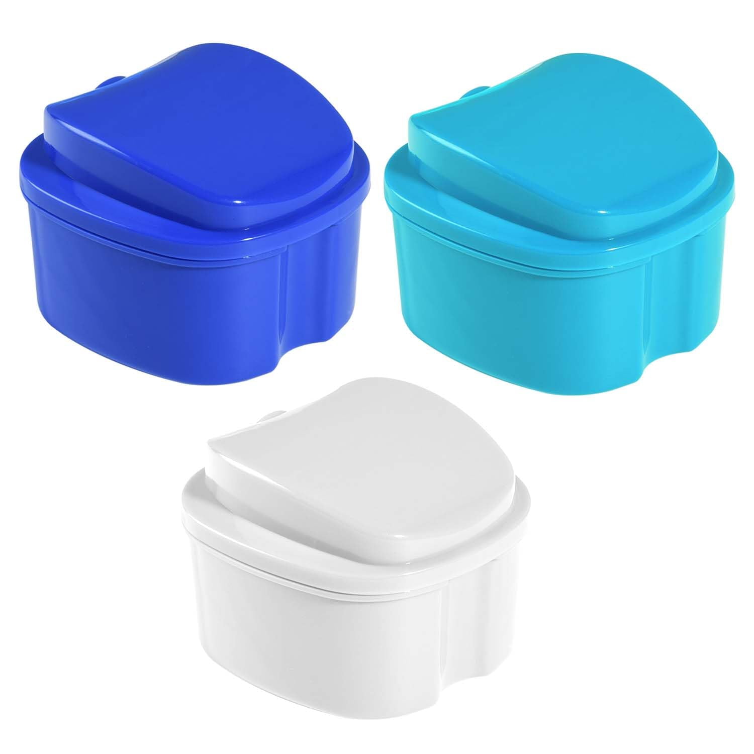 1/2/3 Pack Denture Bath Case Cup Box Denture Storage Soak Container ...