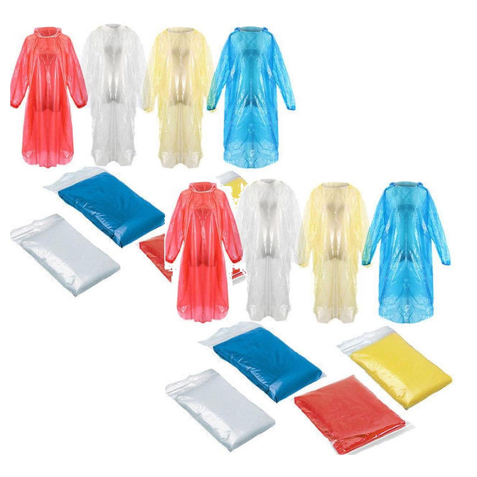 1/2/3 Pack Disposable Adult Rain Ponchos Bulk Wedding Family Travel ...