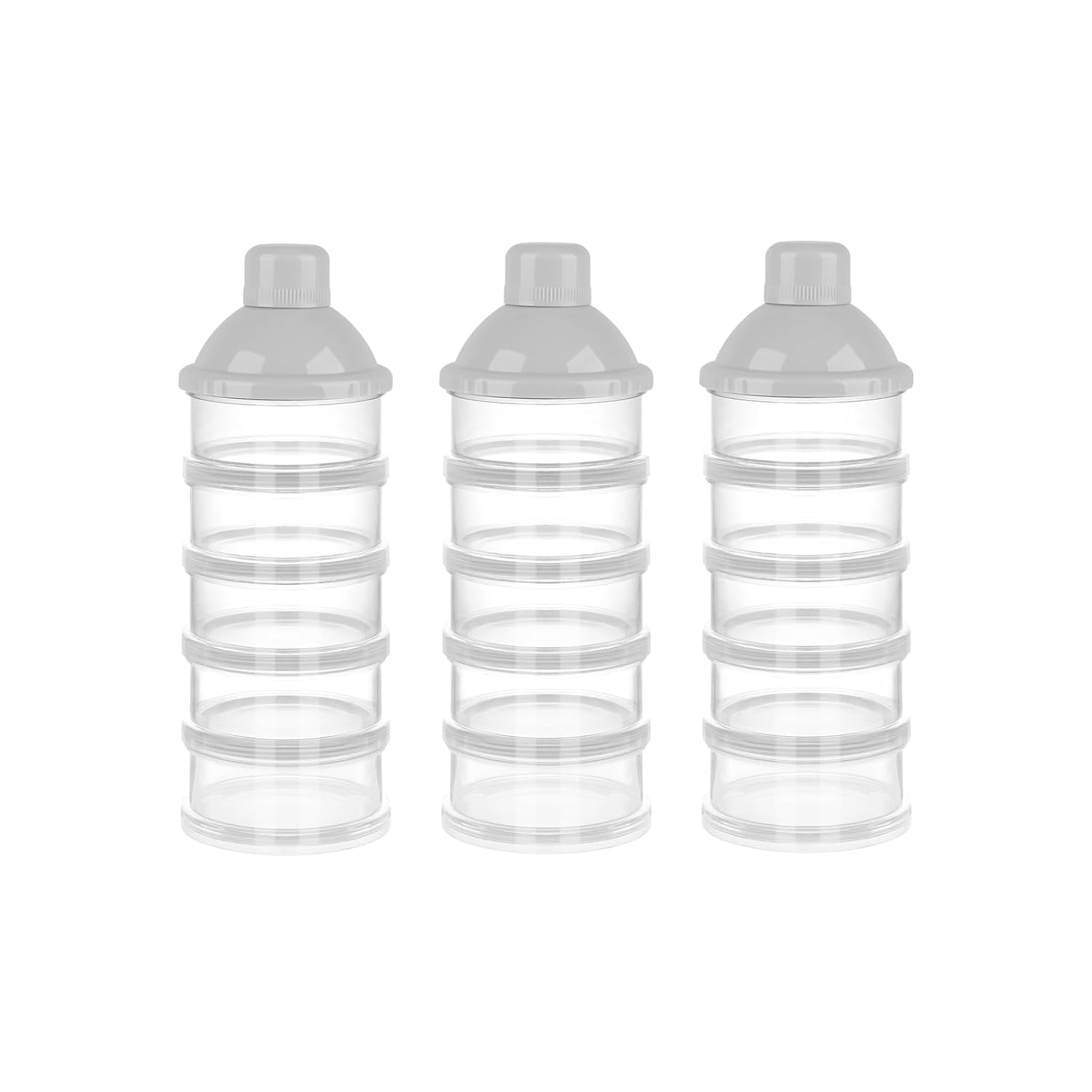 1/2/3 Pack Formula Dispenser On The Go, 5 Compartments Stackable ...