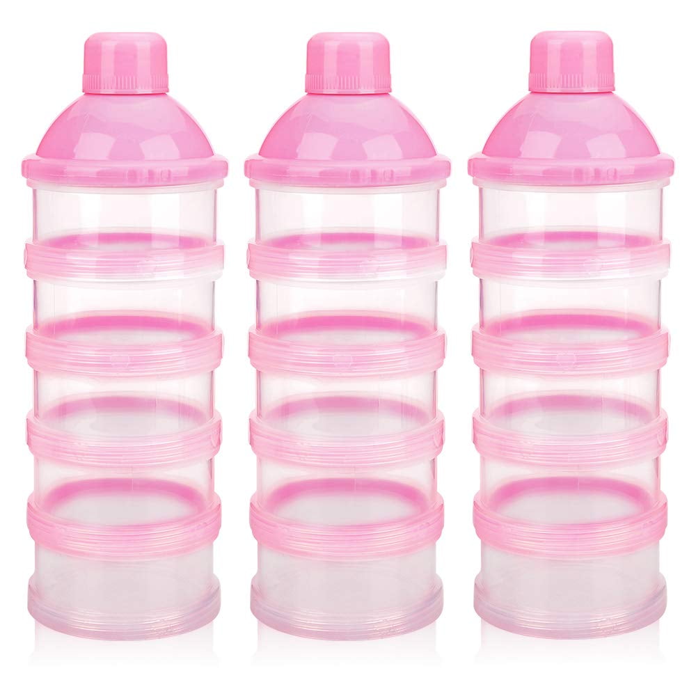 1/2/3 Pack Formula Dispenser On The Go, 5 Compartments Stackable ...