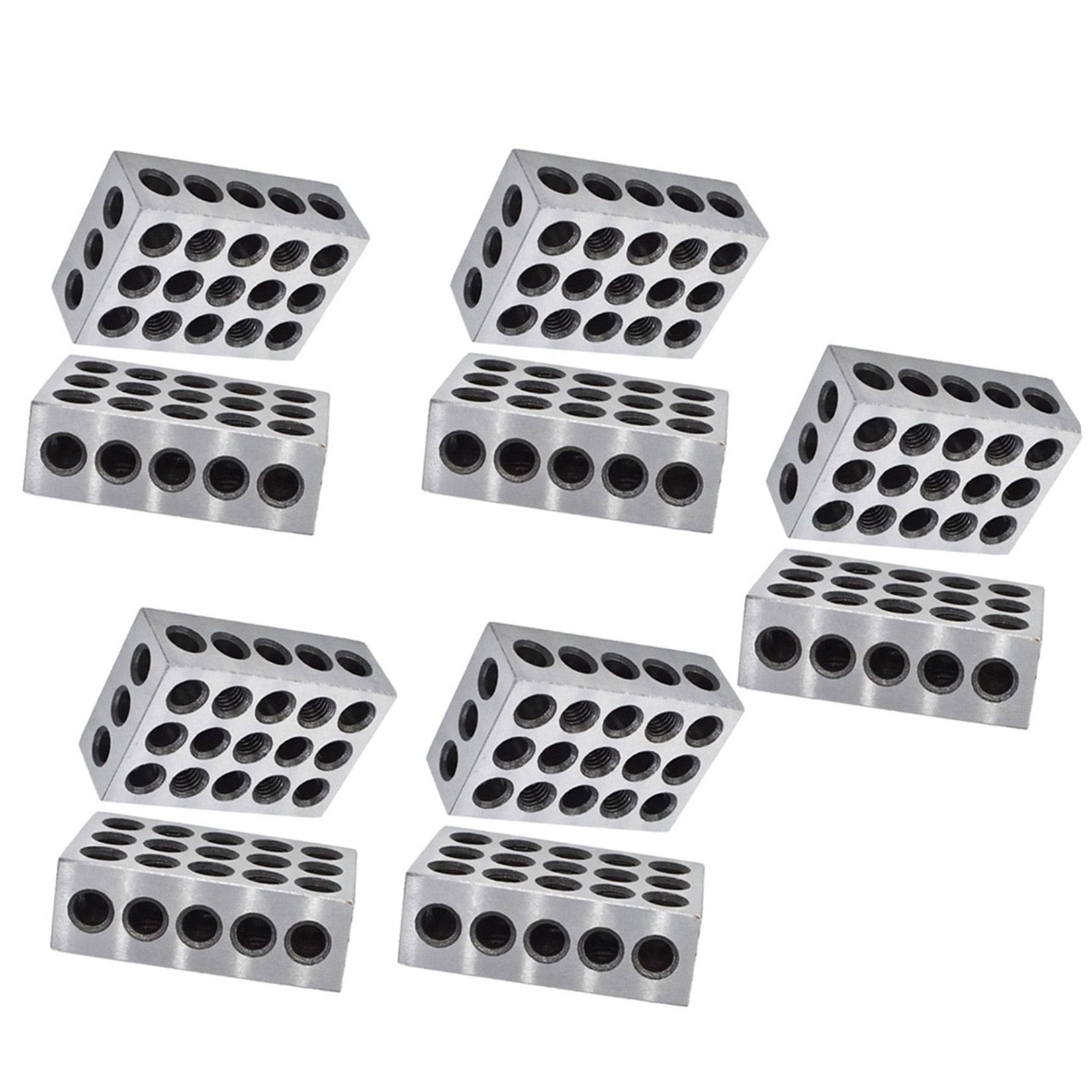 1-2-3 Parallel Blocks, 5 Matched Pairs 23 Holes Ultra Precision 0.0002 ...