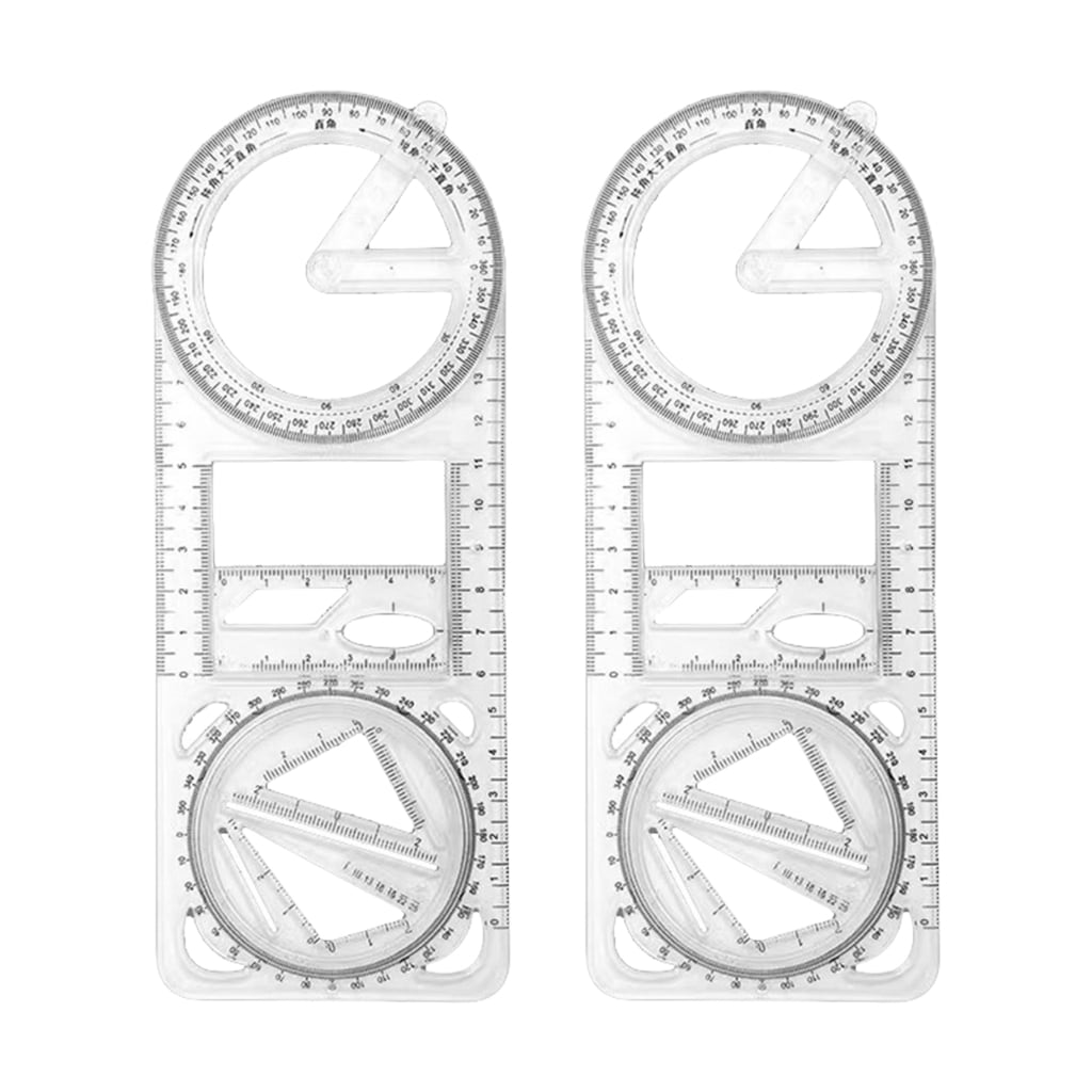 1/2/3 Pcs Geometric Rulers Drawing Tools Measuring Ruler Creative ...