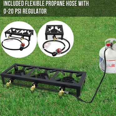 Gas One Triple Burner Gas Propane Cooker Outdoor Camp Stove, BBQ Grill ...
