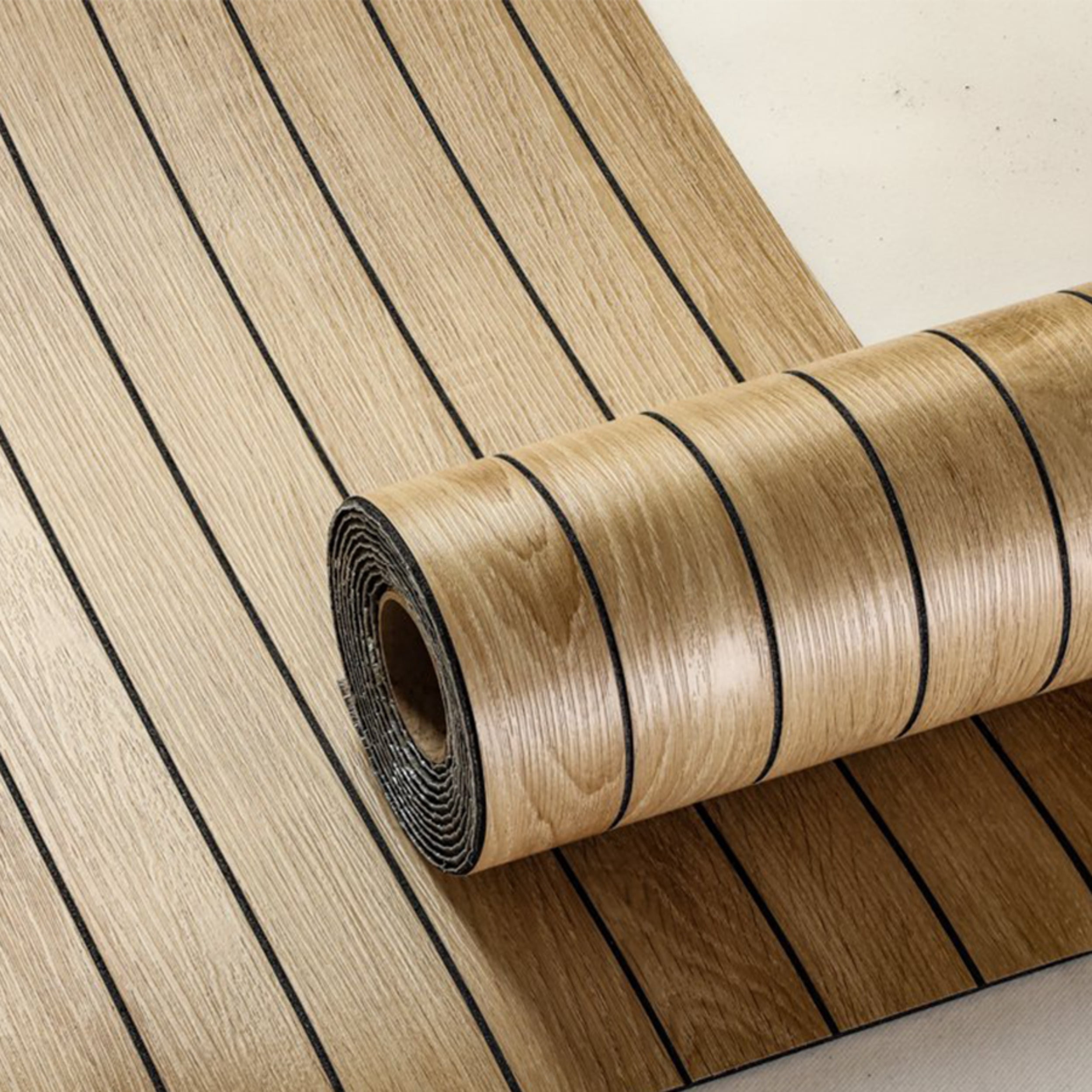 Peel and Stick PVC Slat Wall Panel 118"x15.75" Self-Adhesive Thick Faux ...