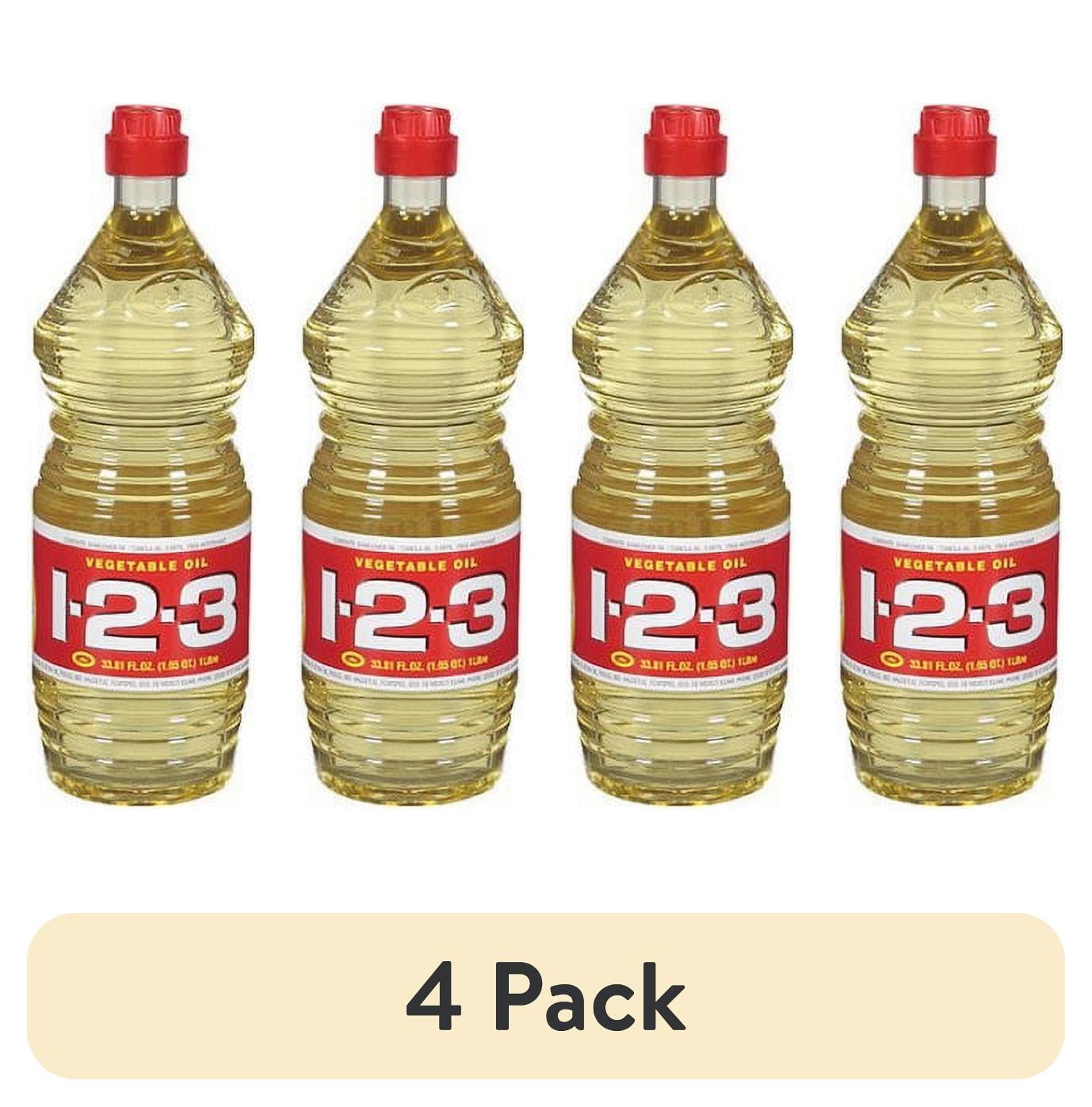 (4 pack) 1-2-3 Vegetable Oil, 33.8 fl oz Bottle - Walmart.com