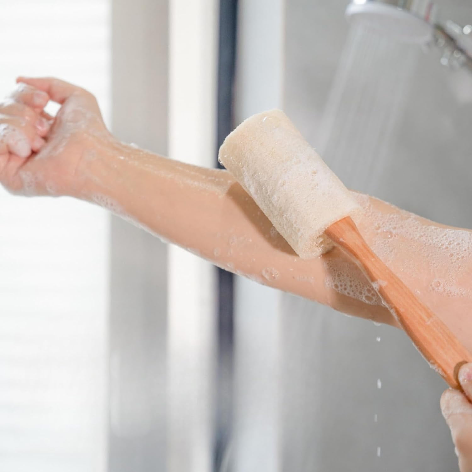 1/2/3 packs Natural Exfoliating Loofah luffa loofa Bath Brush On a ...