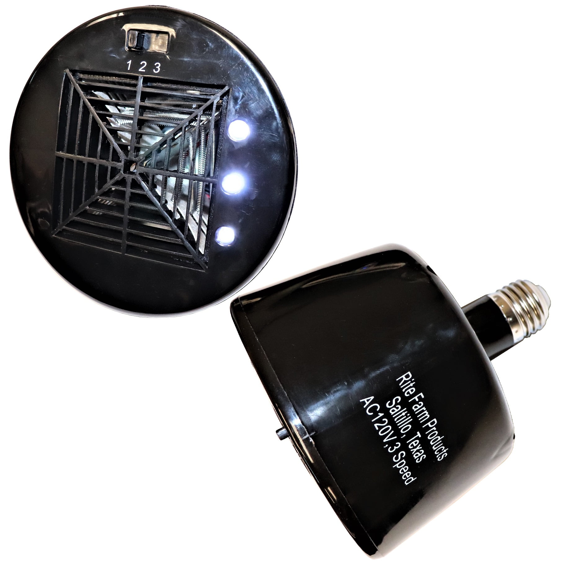 Rite Farm 3-LED 100-300W Chicken Coop Heater & Fan, Cage Warmer for ...