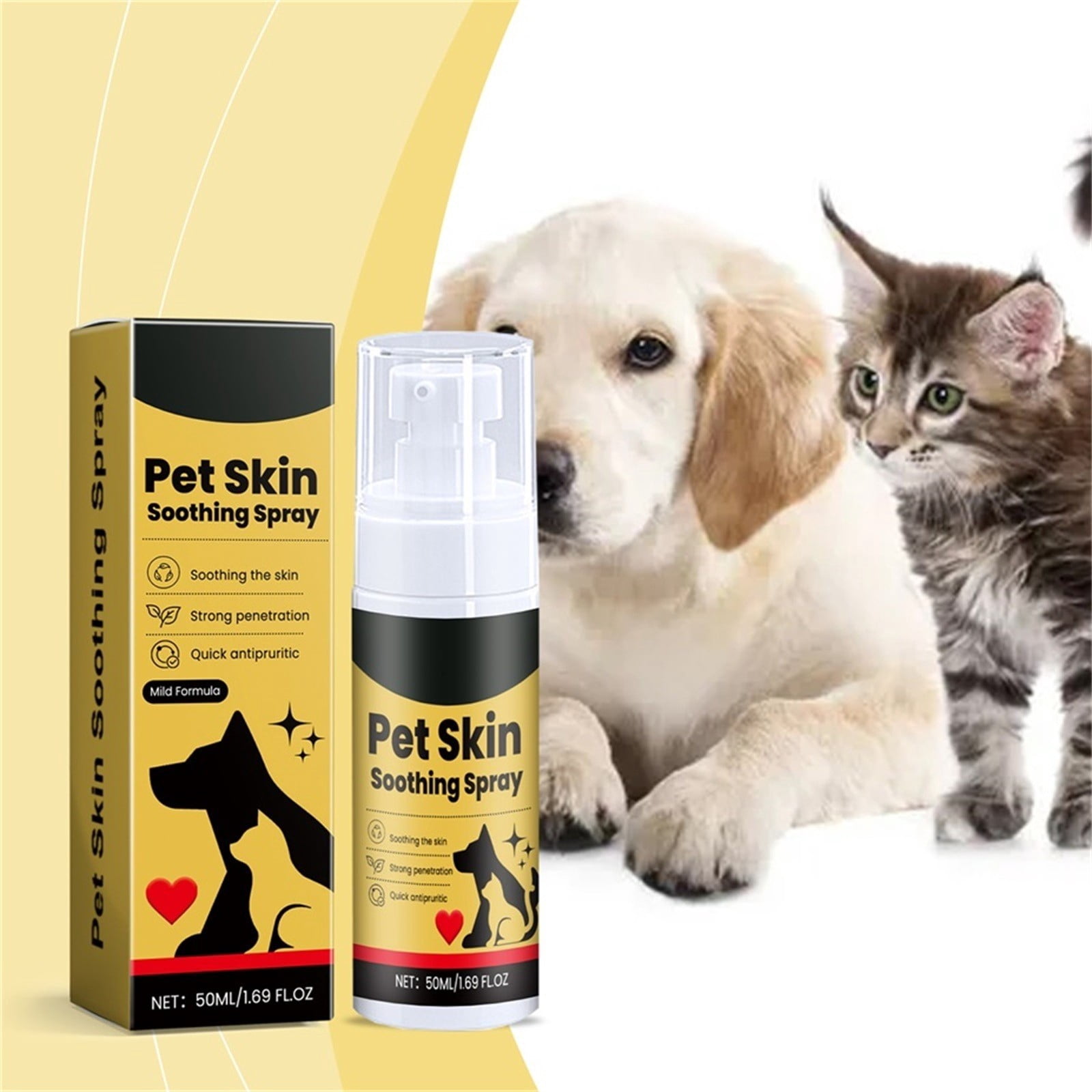 1/2/3PC Pet Skin Treatment Spray, Portable Pet Skin Sprays for Dogs ...