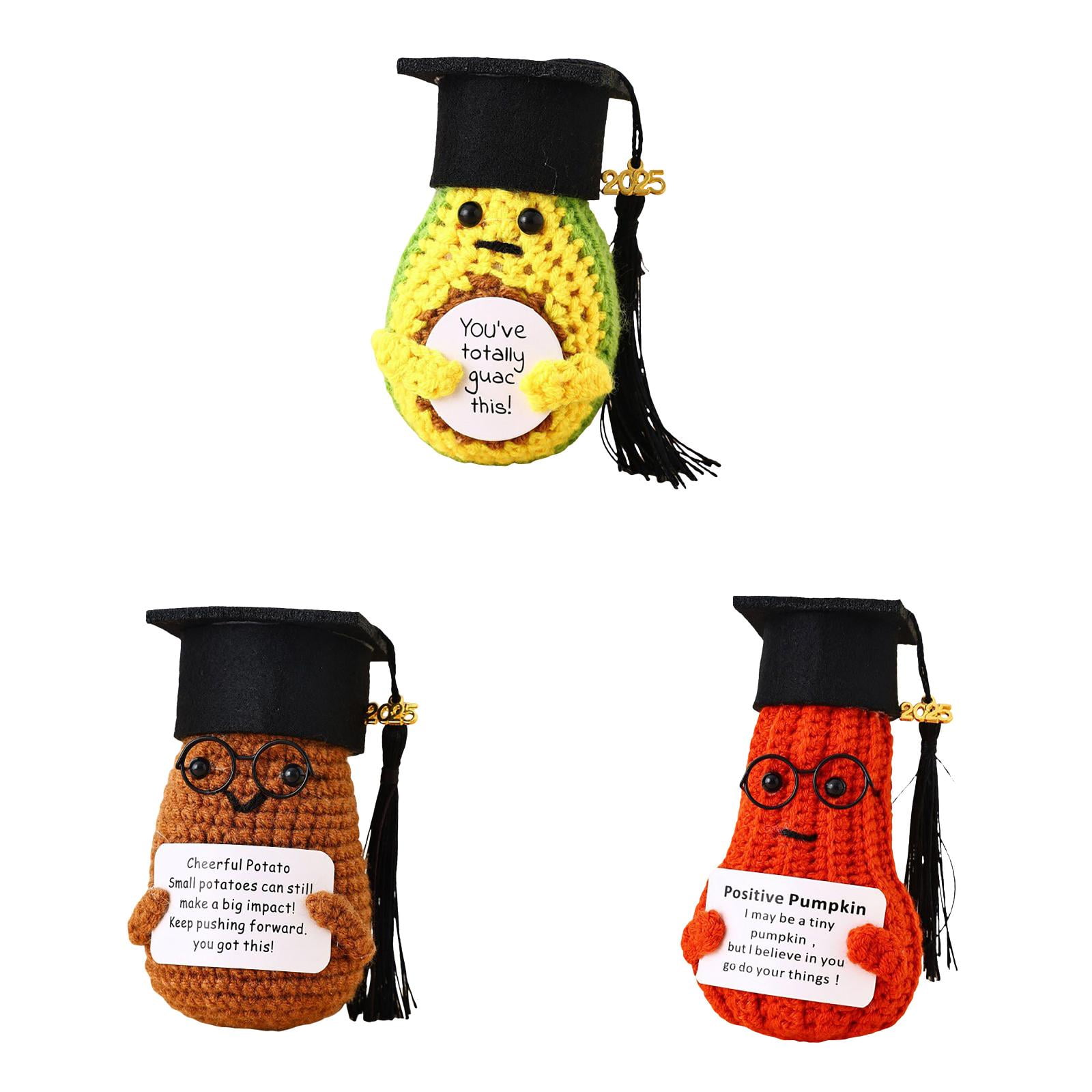 1/2/3PCS 2025 Graduation Handmade Crochet Gift, Emotional Support ...