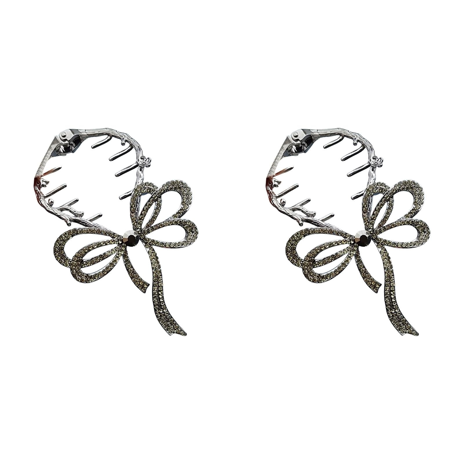 1/2/3PCS Bow Light Hairpin Retro Butterfly Hair Clamps, Metal Hairclip ...