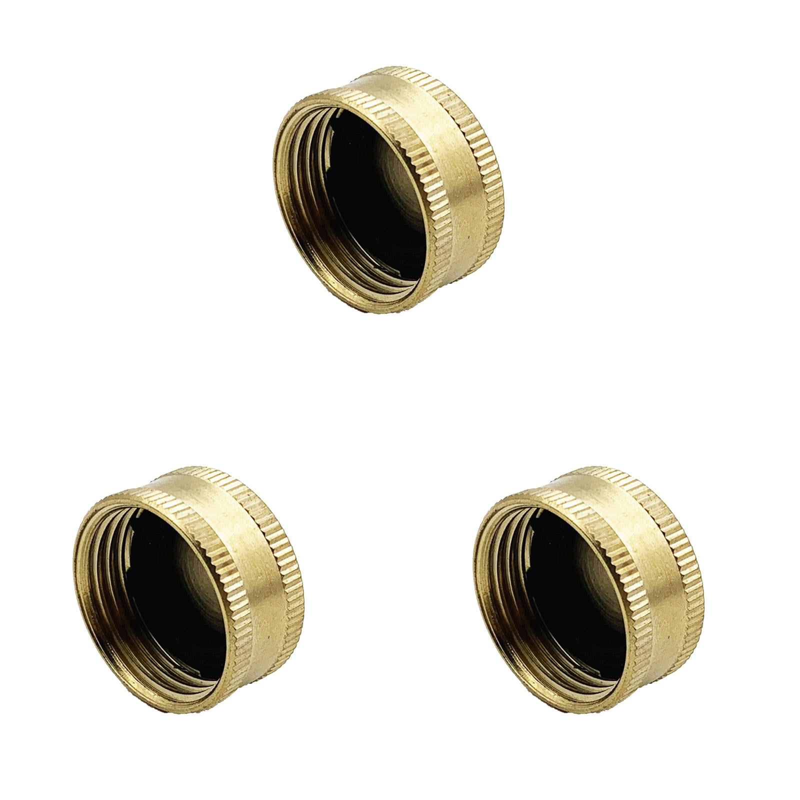 1/2/3PCS Brass Garden Hose End Caps, 3/4" Female End Cap, with Washer ...