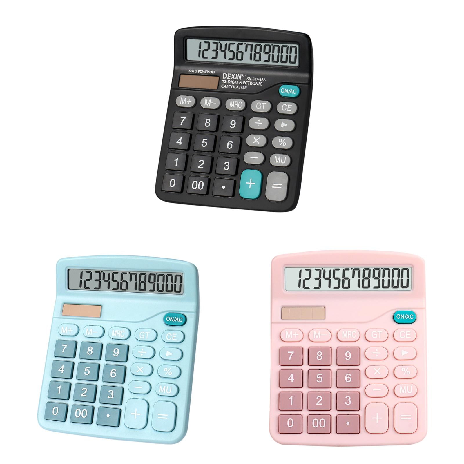 1/2/3PCS Color Functional Calculator,12 Digit Calculators with Large ...