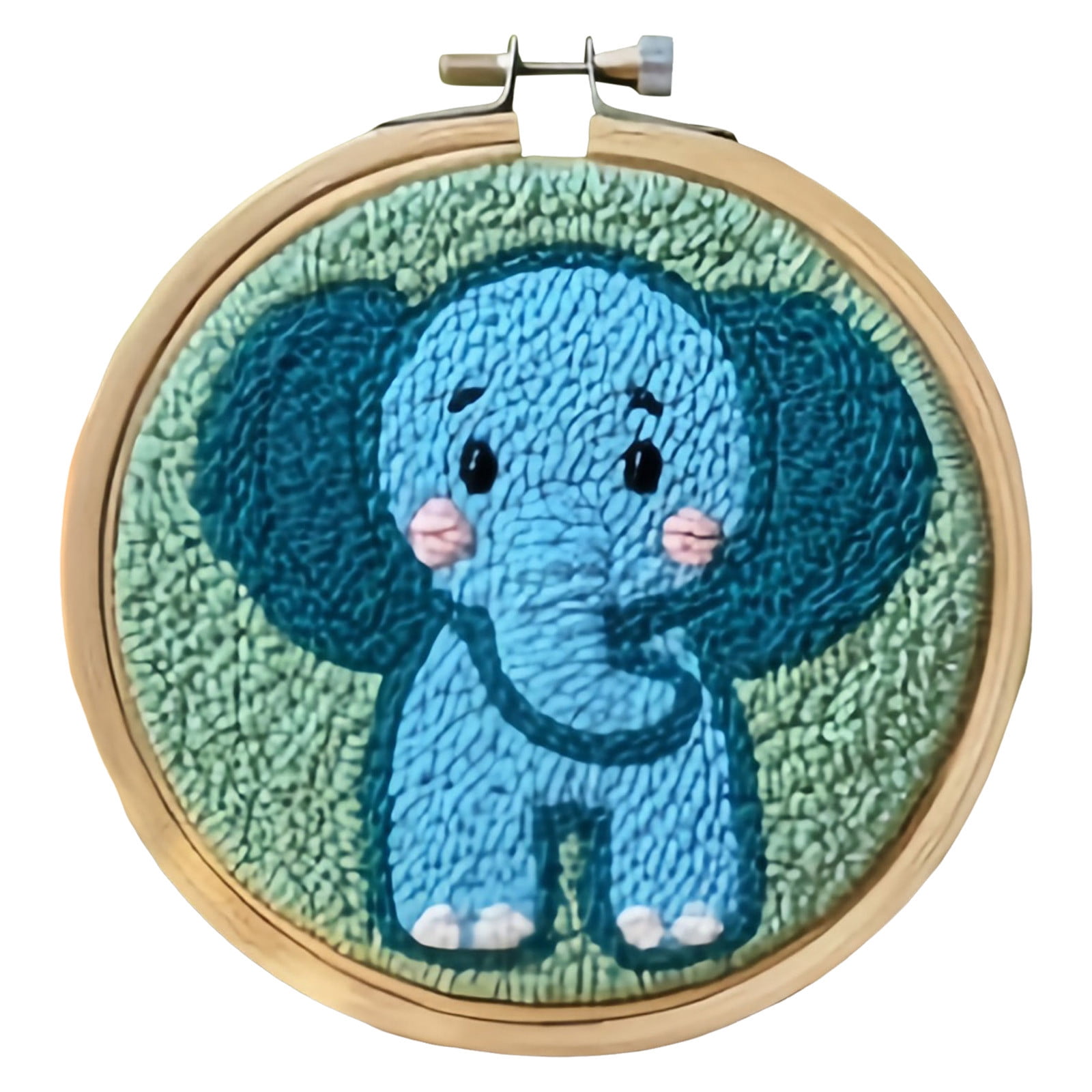 1/2/3PCS DIY Punch Needle Kit for Beginners, Cartoon Cow Dog Elephant ...