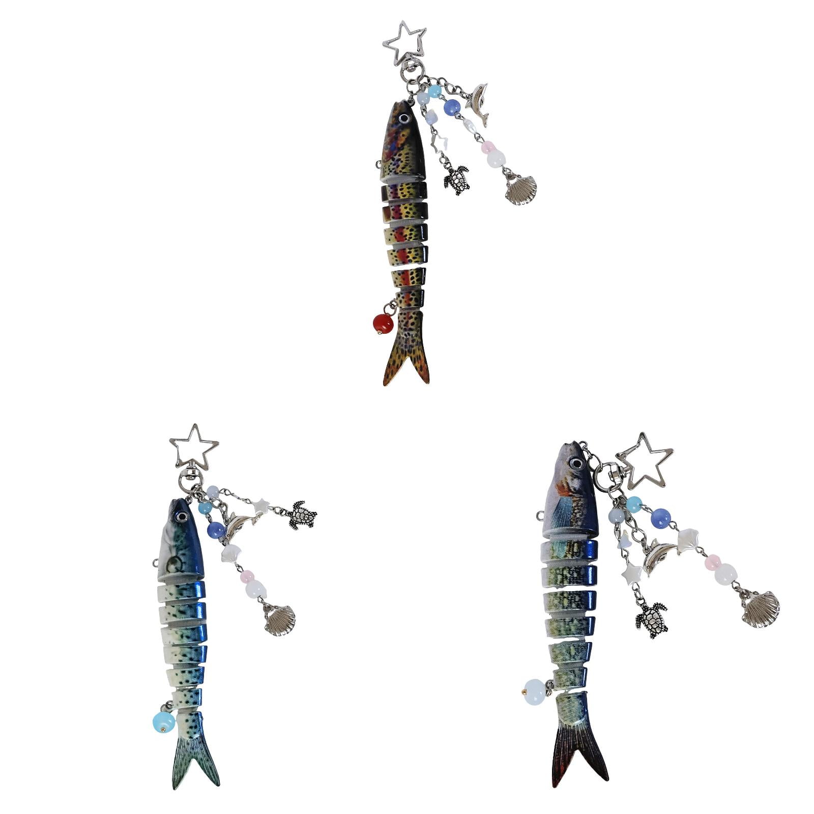 1/2/3PCS Fun Fish Keychain,3d Fish Keychain, Realistic Fishing Design ...