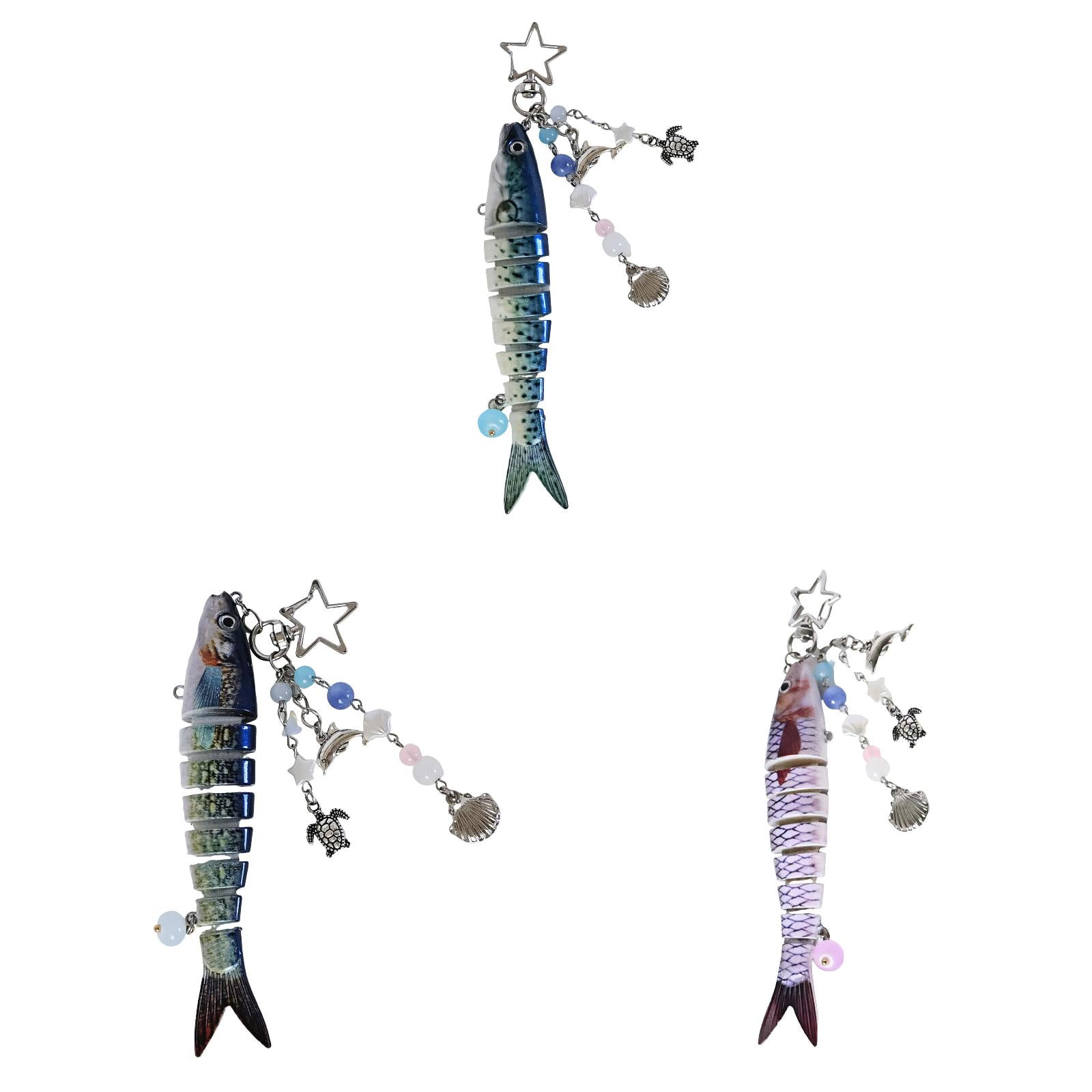 1/2/3PCS Fun Fish Keychain,3d Fish Keychain, Realistic Fishing Design ...