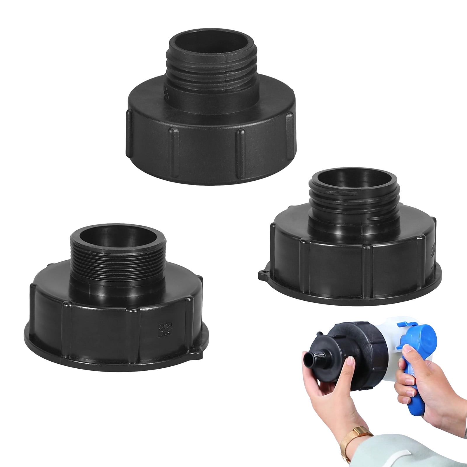 1/2/3PCS IBC Tote Adapter Connector Tank Container Fitting for Pipe Hose, Fittings 3 Inch To 2 ...
