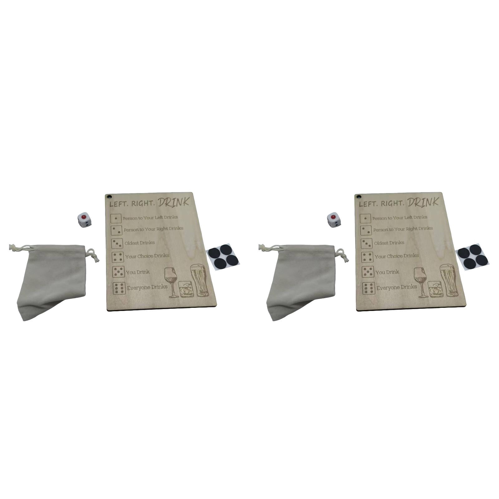 1/2/3PCS Left Right Drink Drinking Game Adult Left Right Drinking Board ...
