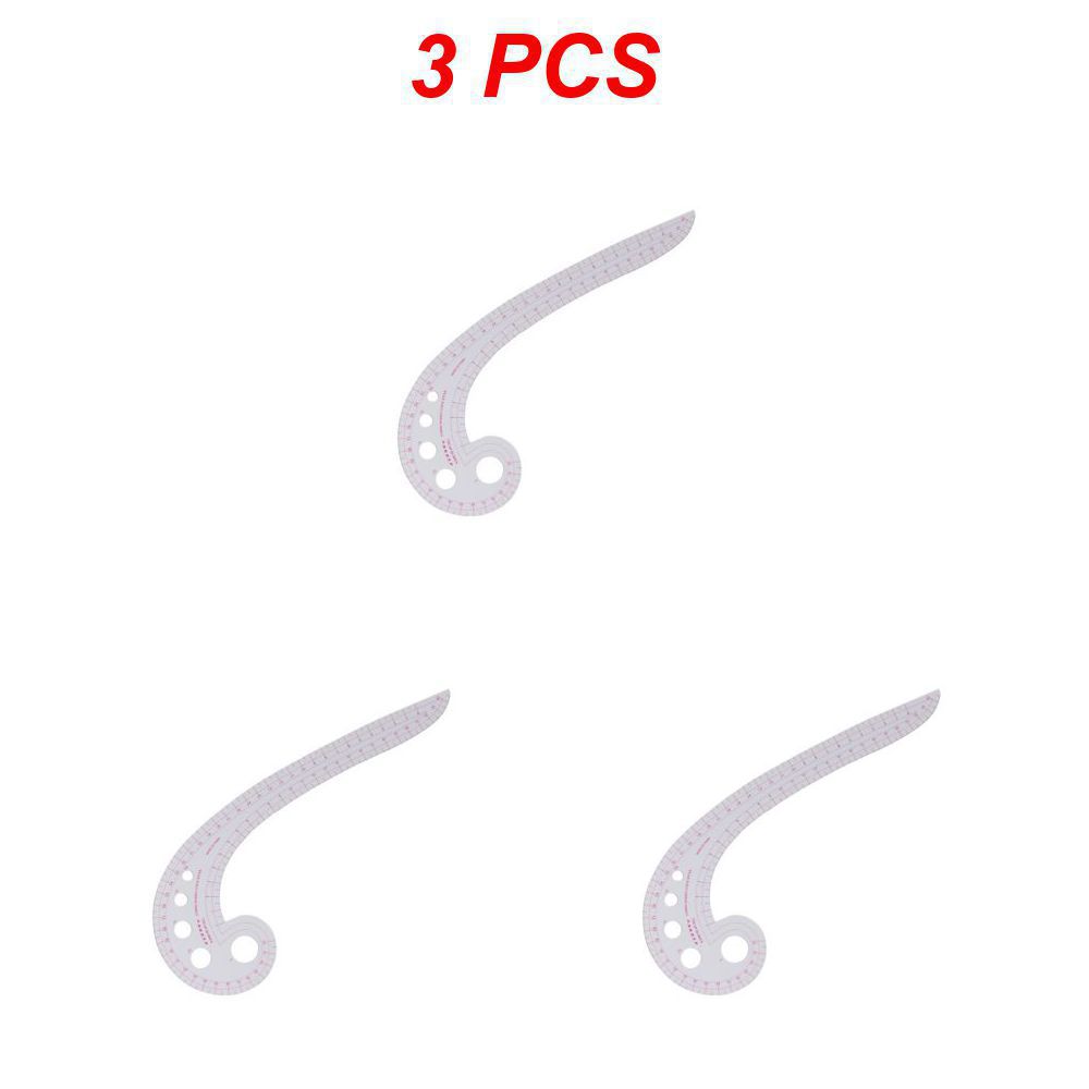 1/2/3PCS Multifunction 6501 Plastic French Curve Sewing Ruler Measure ...