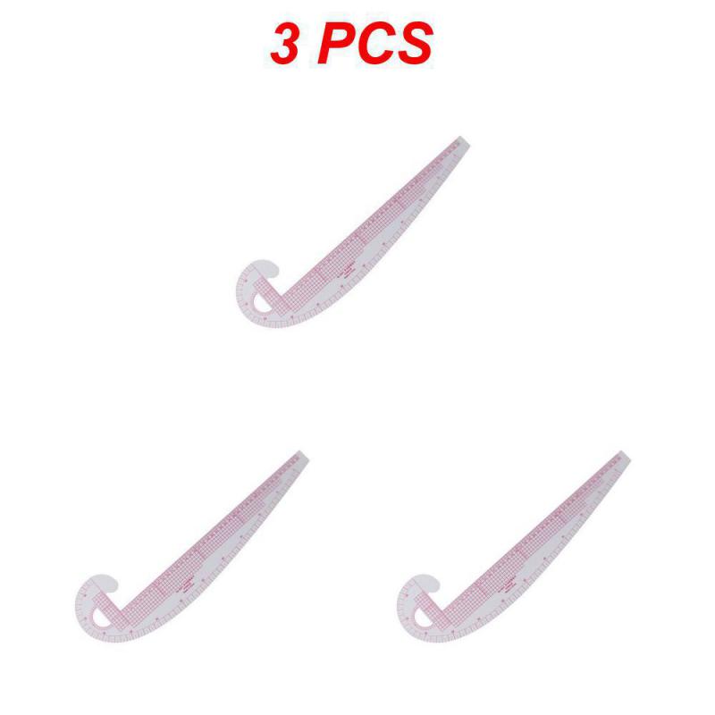1/2/3PCS Multifunction 6501 Plastic French Curve Sewing Ruler Measure ...