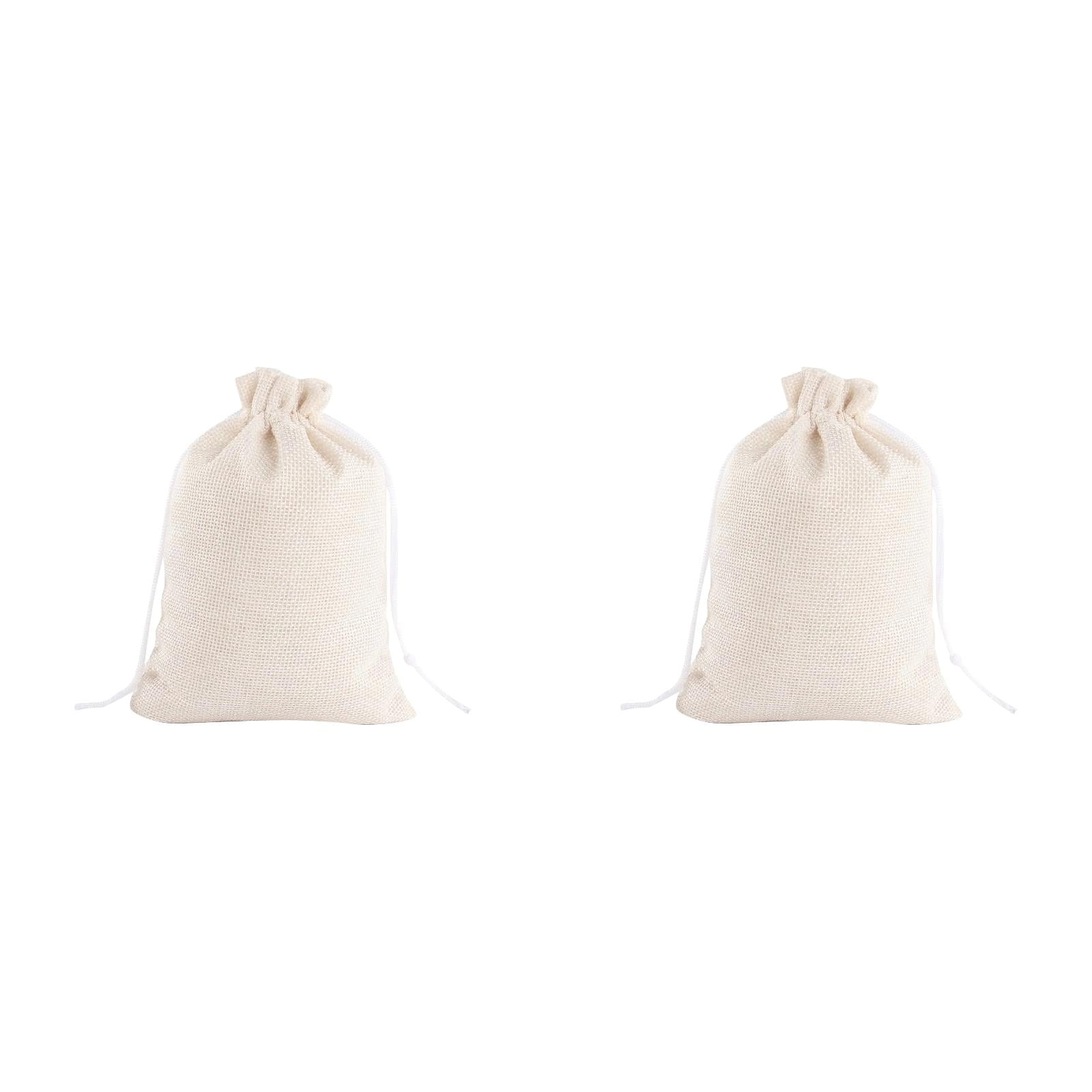 1/2/3PCS Small Cotton Drawstring Bags,Reusable Muslin Cloth Bag with ...