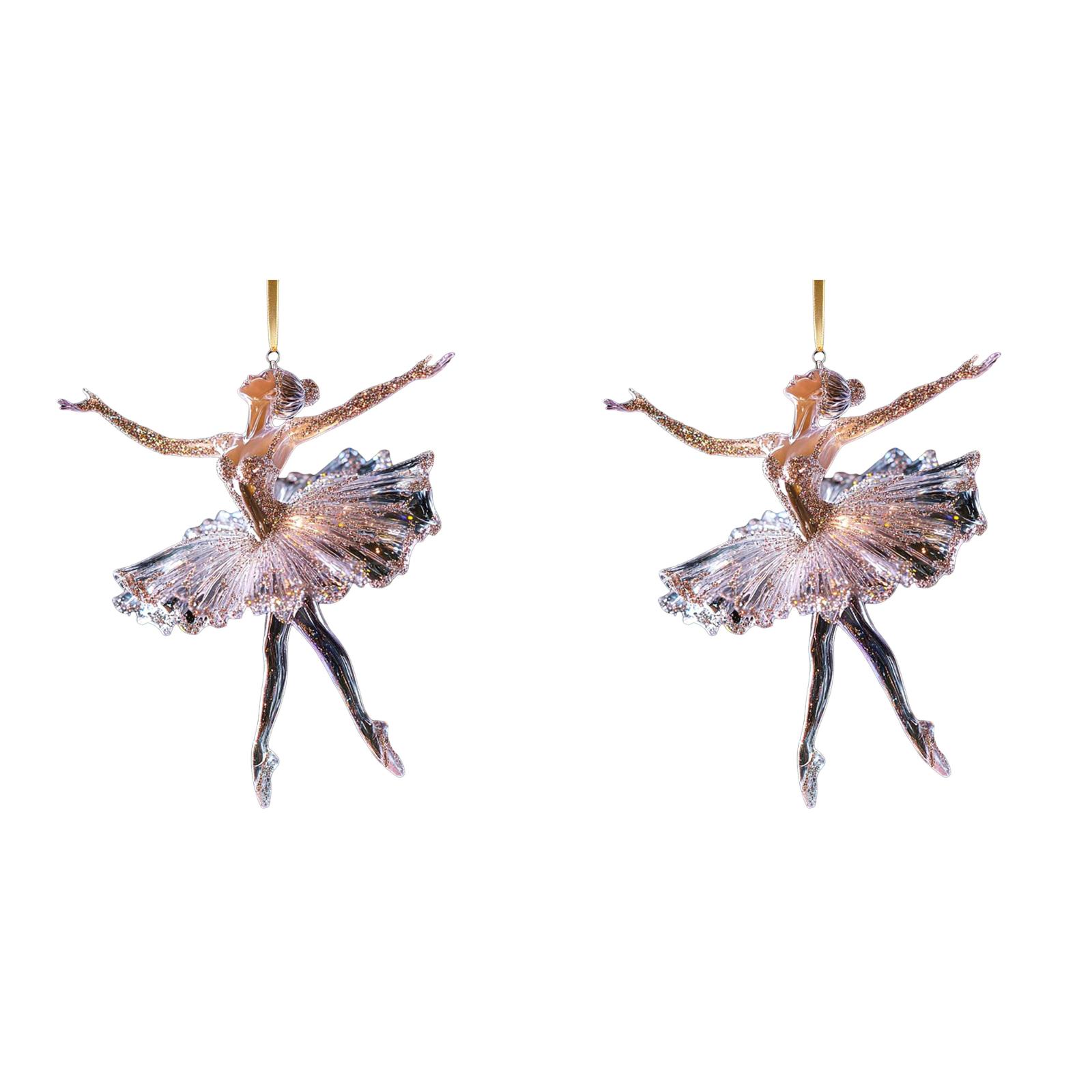 1/2/3PCS Sparkling Ballerina Ornament, Acrylic Ballerina Dance Hanging ...