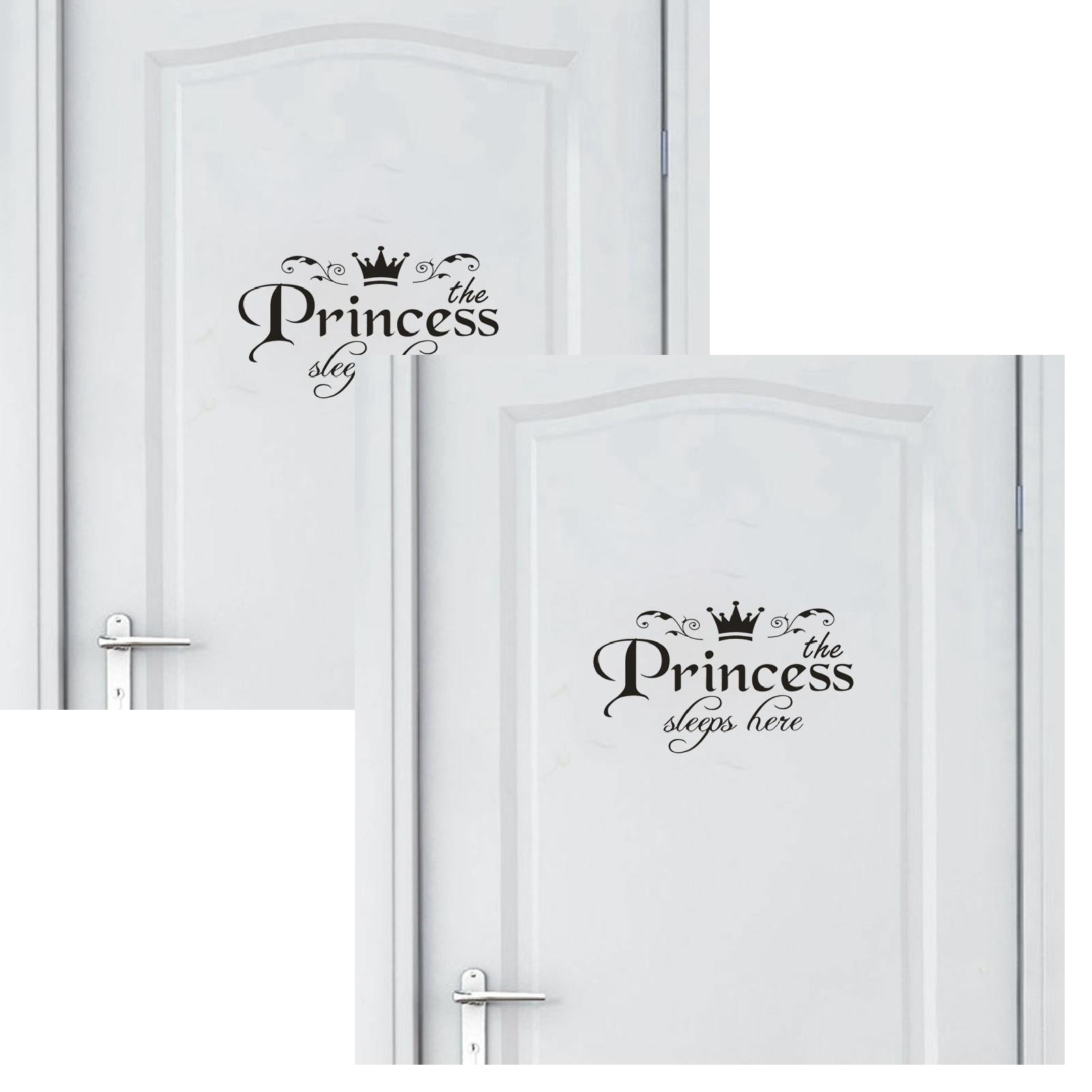 1/2/3PCS Wall Decals Princess Sleep Here Wall Stickers Removable DIY ...