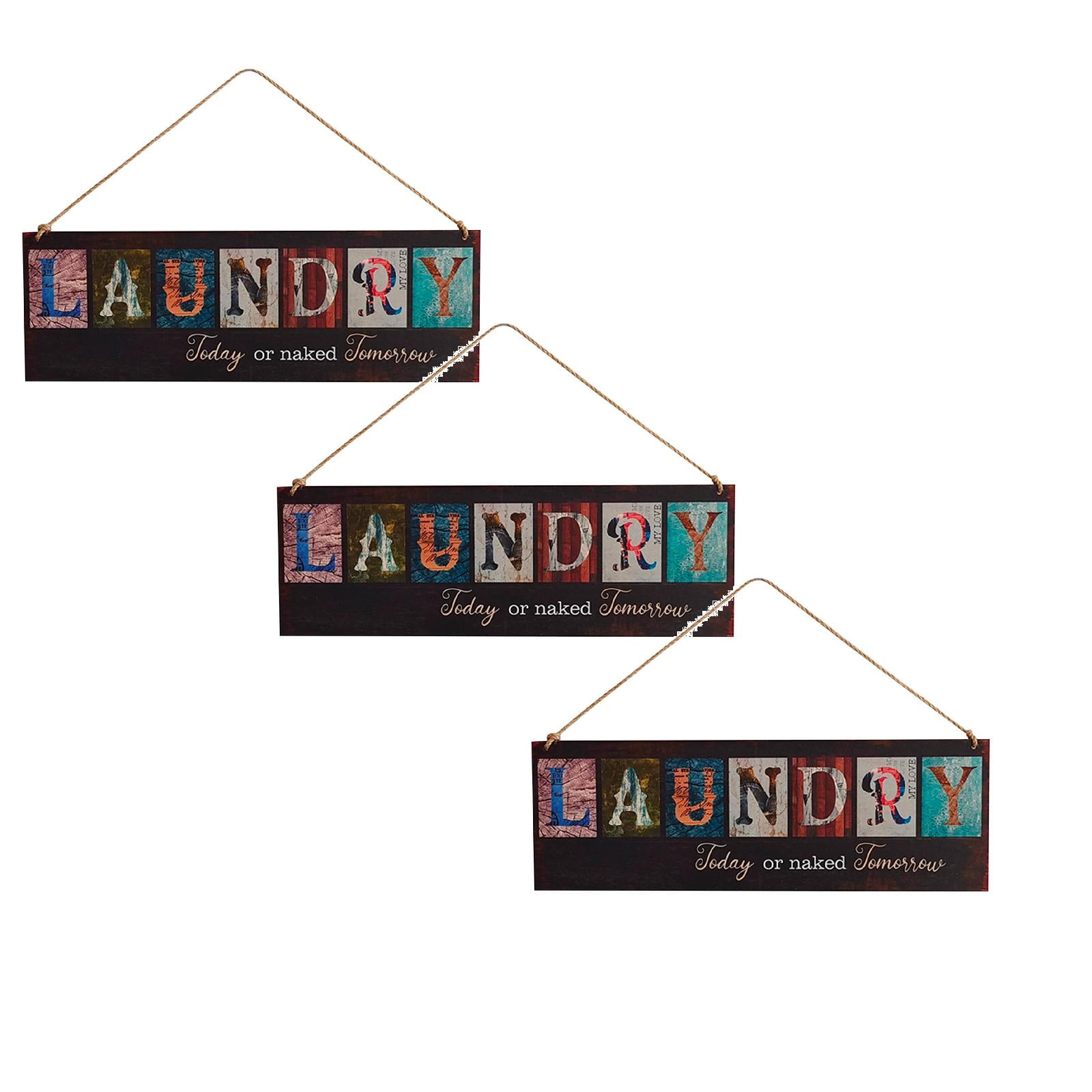 1/2/3PCS Wood Signs Scene Indication Wooden Wall Sign for Bathroom ...