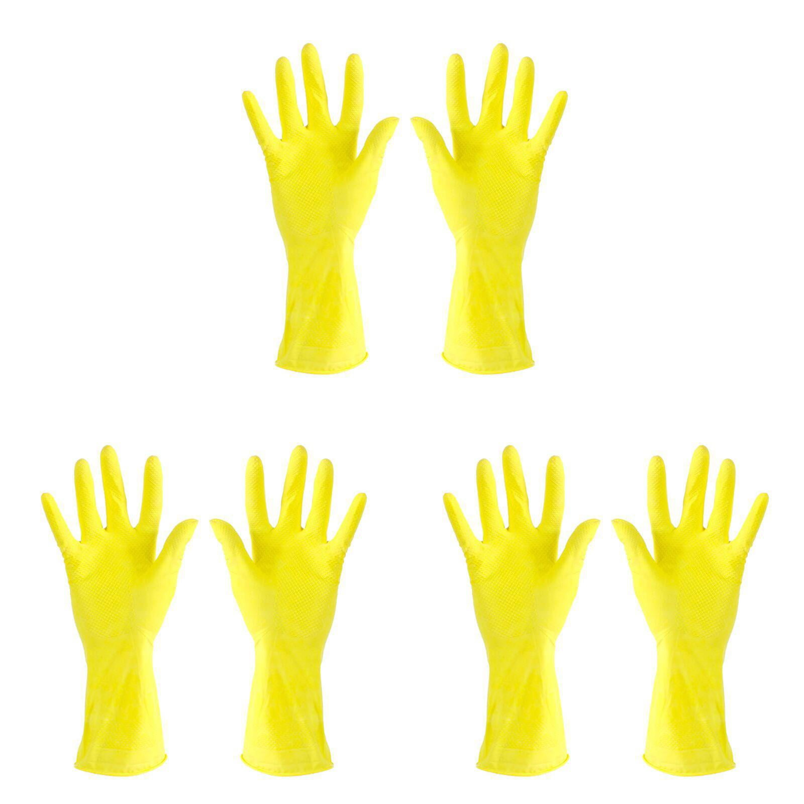 1/2/3Pair Reusable Household Gloves, Rubber Dishwashing gloves, Extra ...