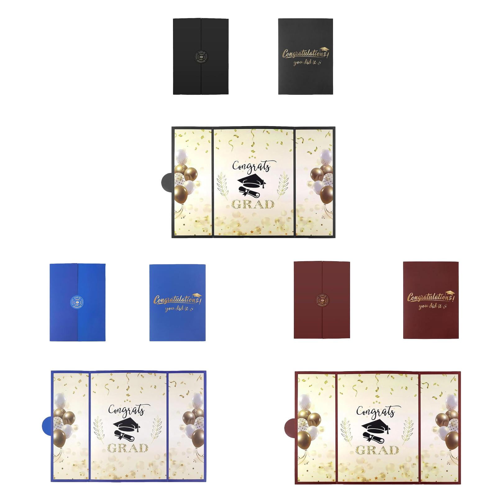 1/2/3Pcs 2025 Graduation Guestbook Alternative(Black & Gold & Red),11. ...