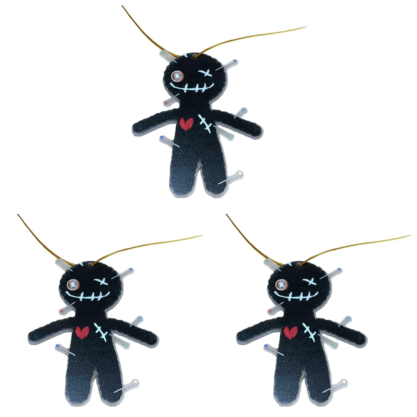 1/2/3Pcs Black Funny Positive Voodoo Doll,2D Crochet Doll Pendant Fun ...