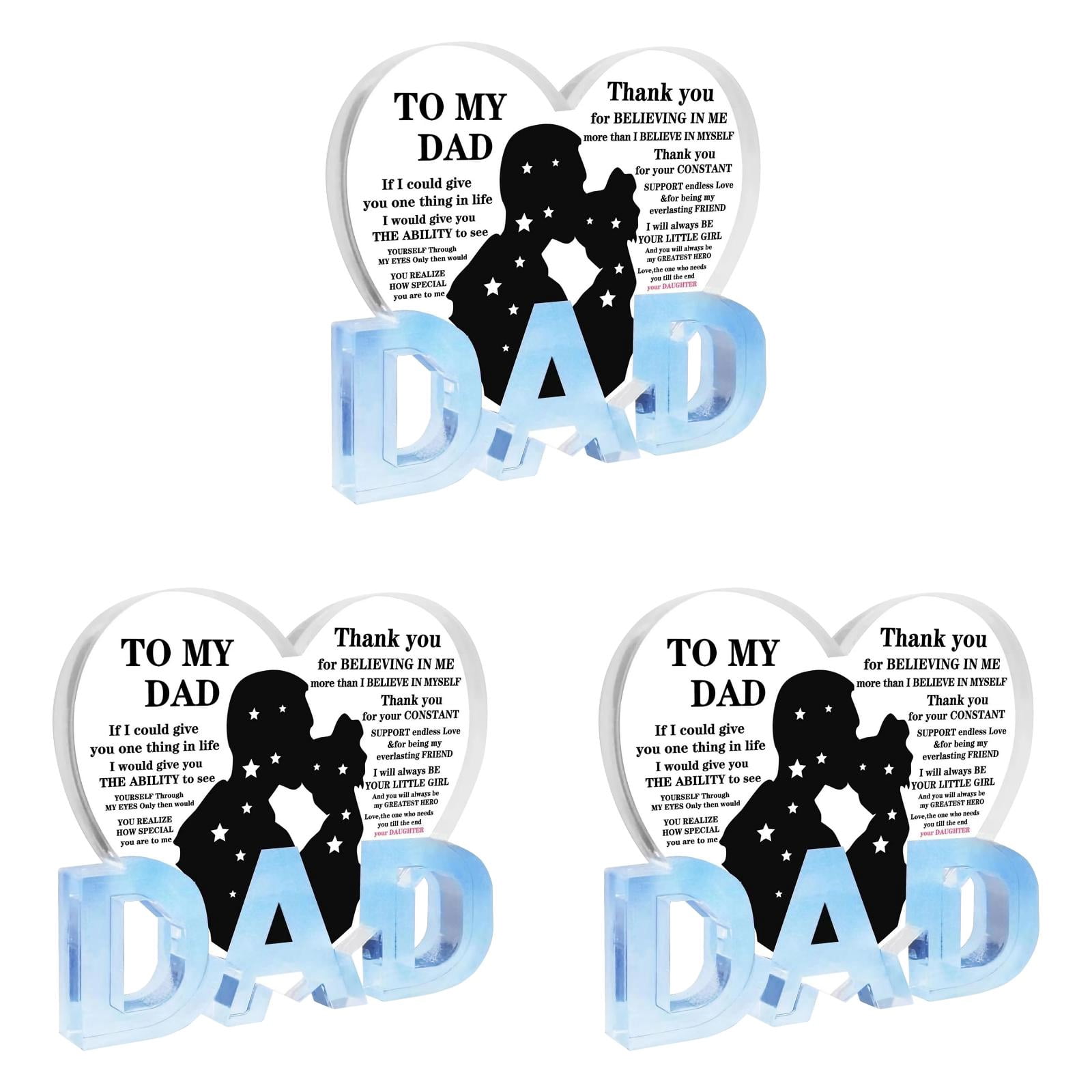 1/2/3Pcs To Dear Dad Gifts,Fathers Day Dad Gifts for Dad - Acrylic ...