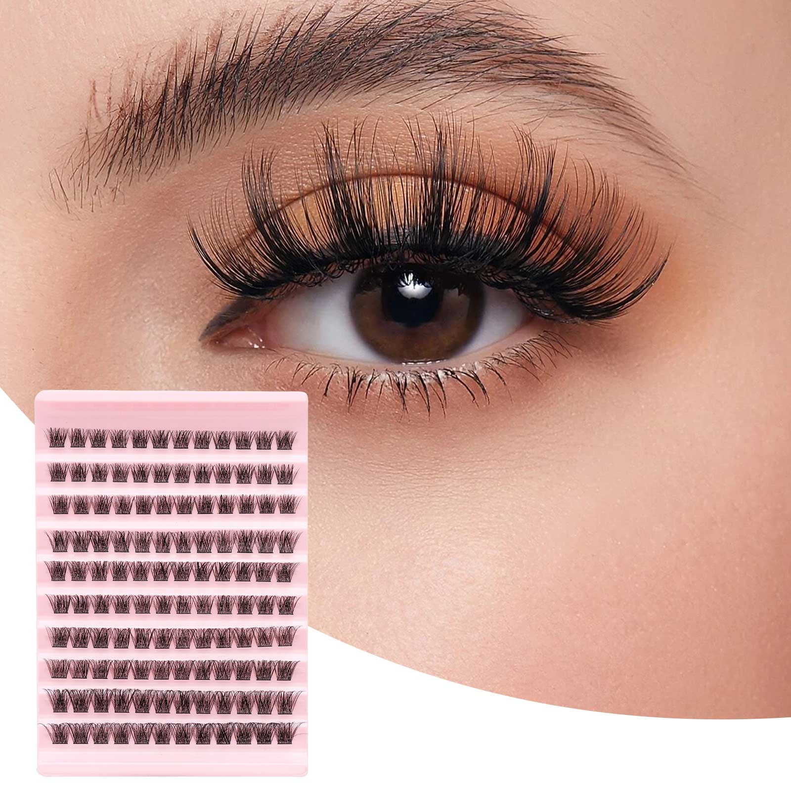 1/2/3Pcs FoxEye Lash Clusters Wispy,Lashes DIY at Home : Natural Left ...