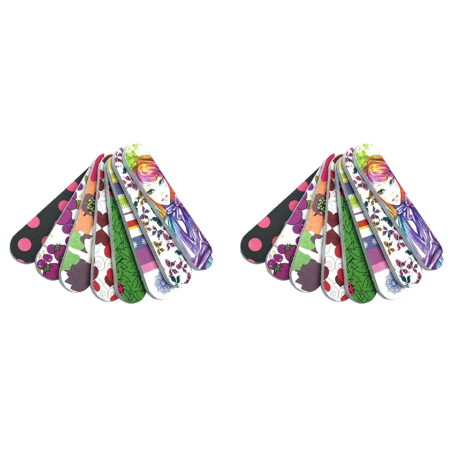 1/2/3Pcs Nail Files Double Print Mini Nail File Manicure Tools,Colorful ...