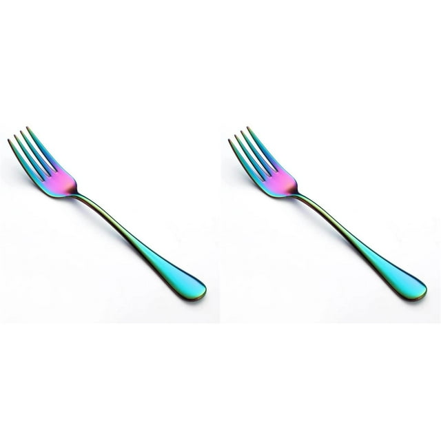 1/2/3Pcs Rainbow Stainless Steel Dinner Forks Mutil-Color Forks ...