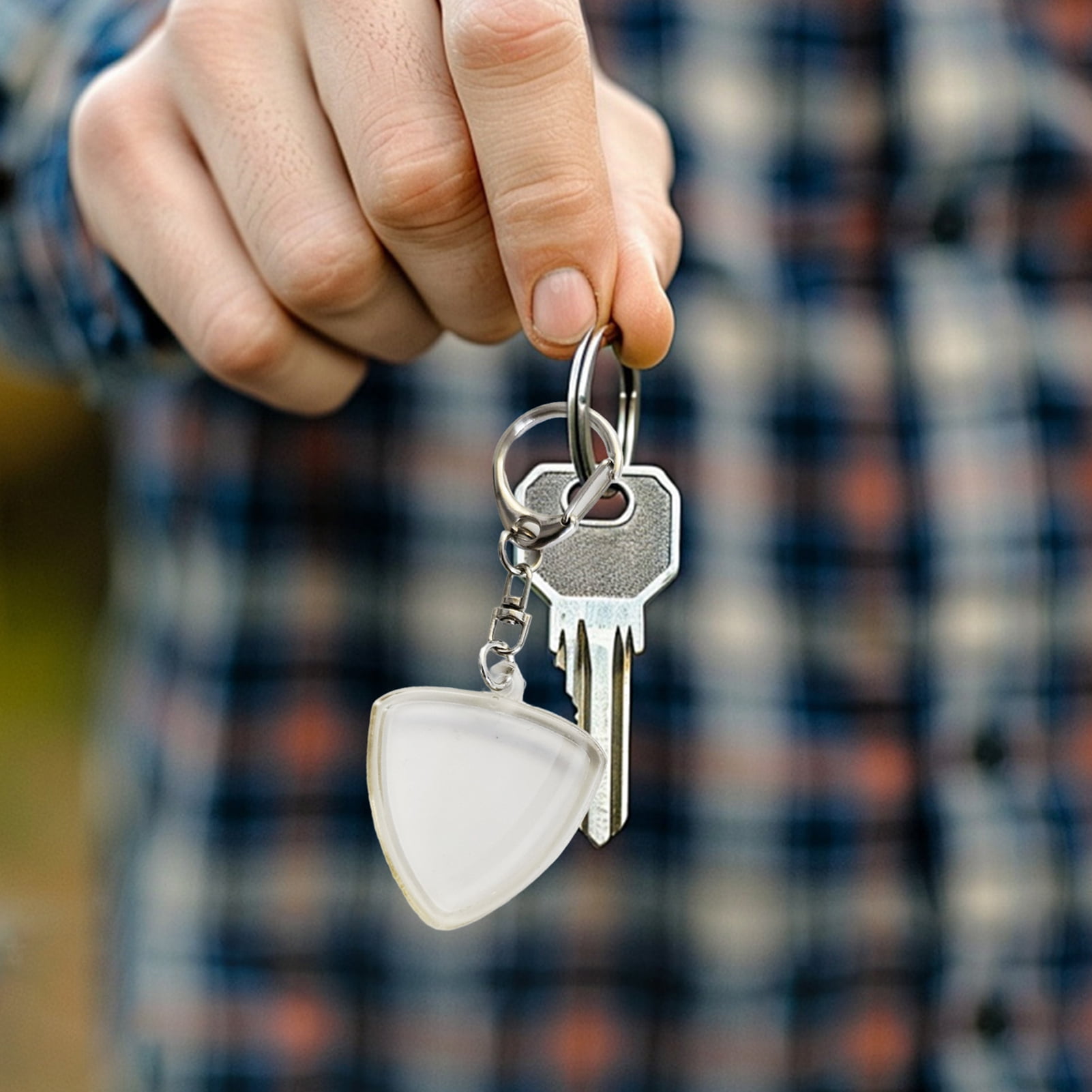 1/2/3Pcs Triangle Keychain Guitar Pick Holder Clear Case Heart Shaped ...