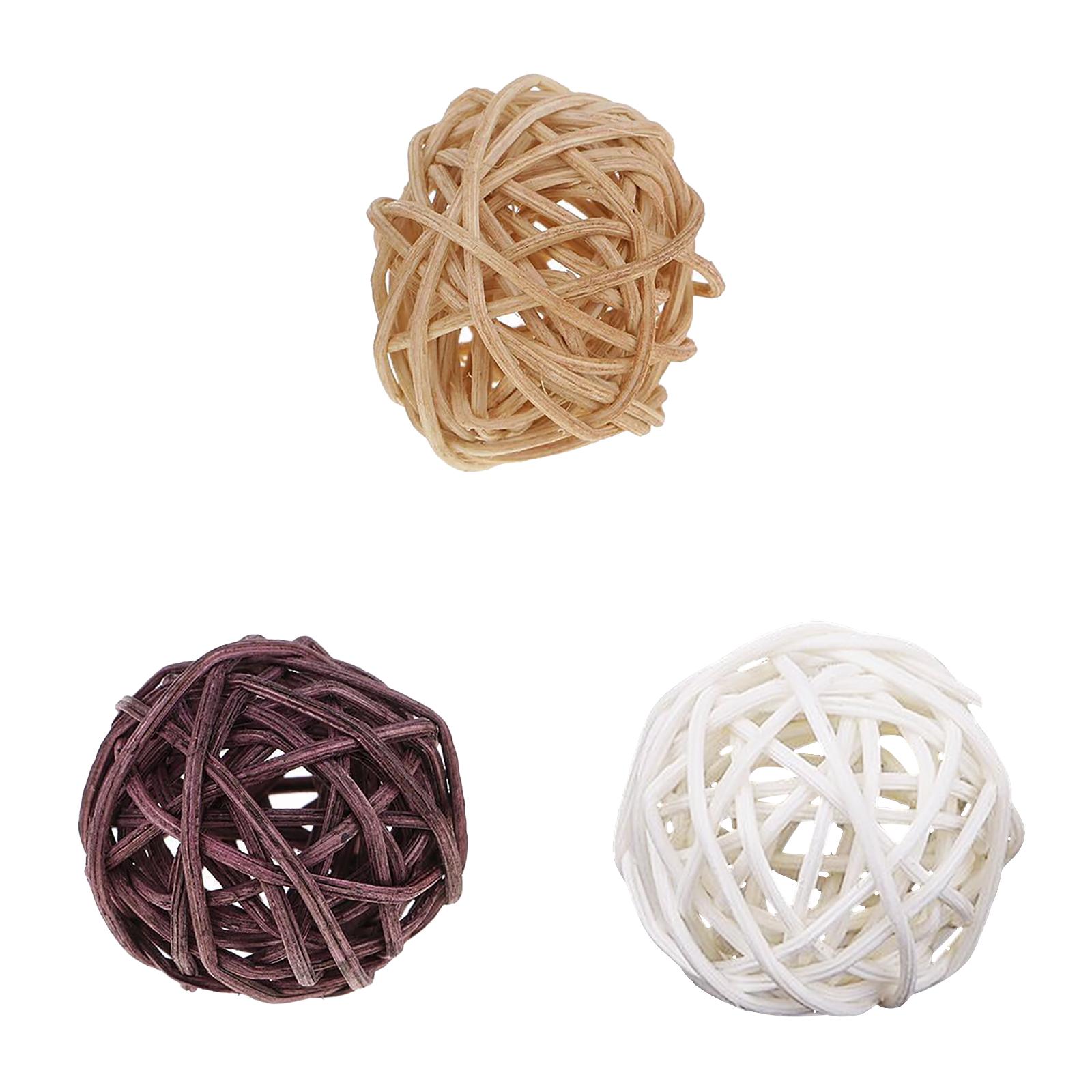 1/2/3Pcs Wicker Rattan Decorative for Bowls Vase Filler Coffee Table ...