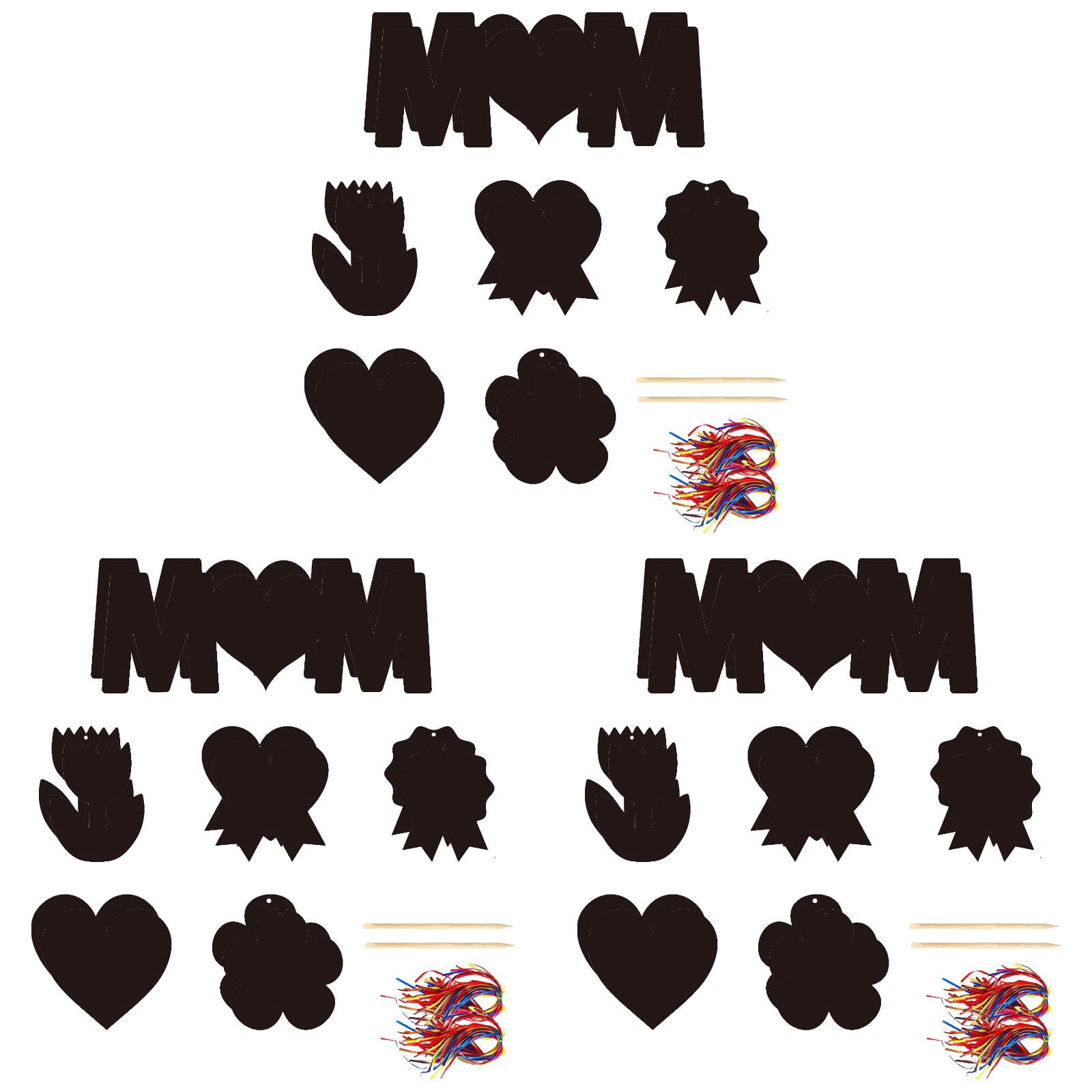 1/2/3Set Scratch Off Paper Art Crafts Set, Rainbow Scratch Paper Off ...