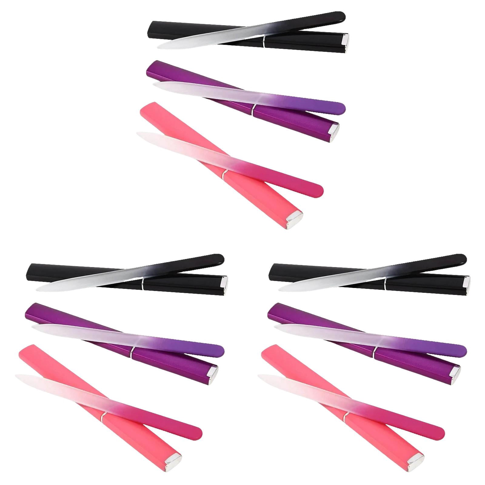 1/2/3Sets Glass Fingernail File for Natural Nail Care,Glass File Double ...