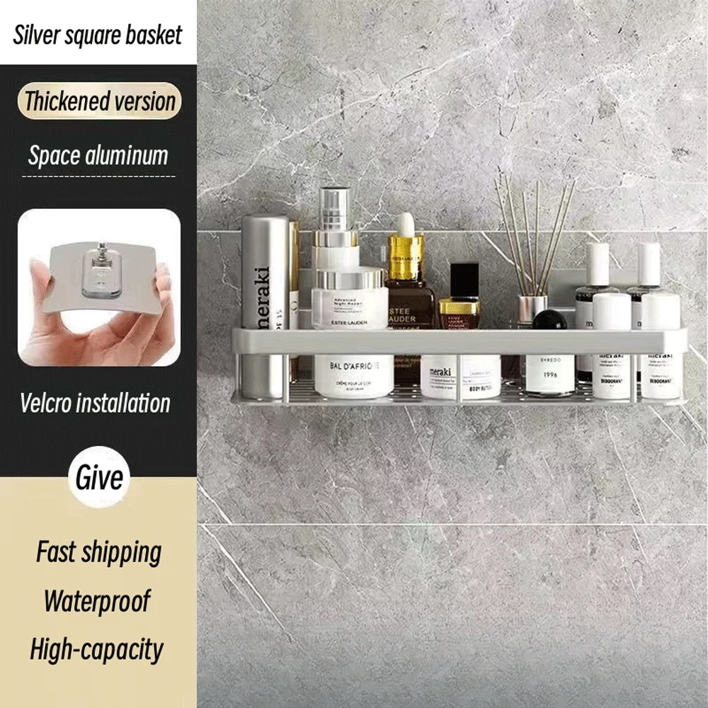 1/2/3layer Bathroom Storage Rack No Drill Shelves for WC Shampoo ...