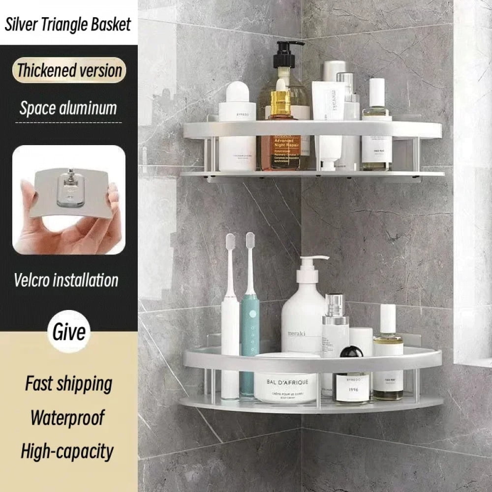 1/2/3layer Bathroom Storage Rack No Drill Shelves for WC Shampoo ...
