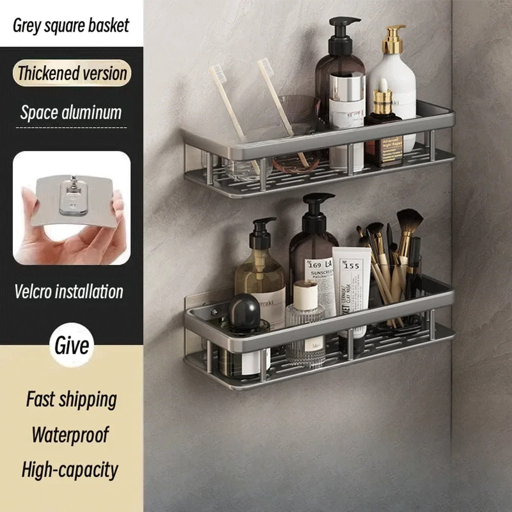 1/2/3layer Bathroom Storage Rack No Drill Shelves for WC Shampoo ...