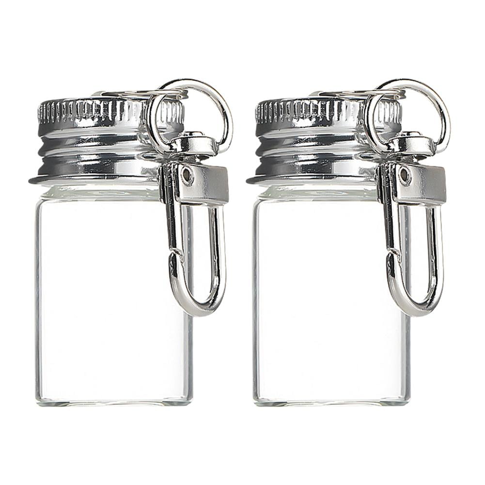 1/2/3pcs Clear Vial Keychain Cylinder Lucky Charm Keyring Hot Vial Sale ...