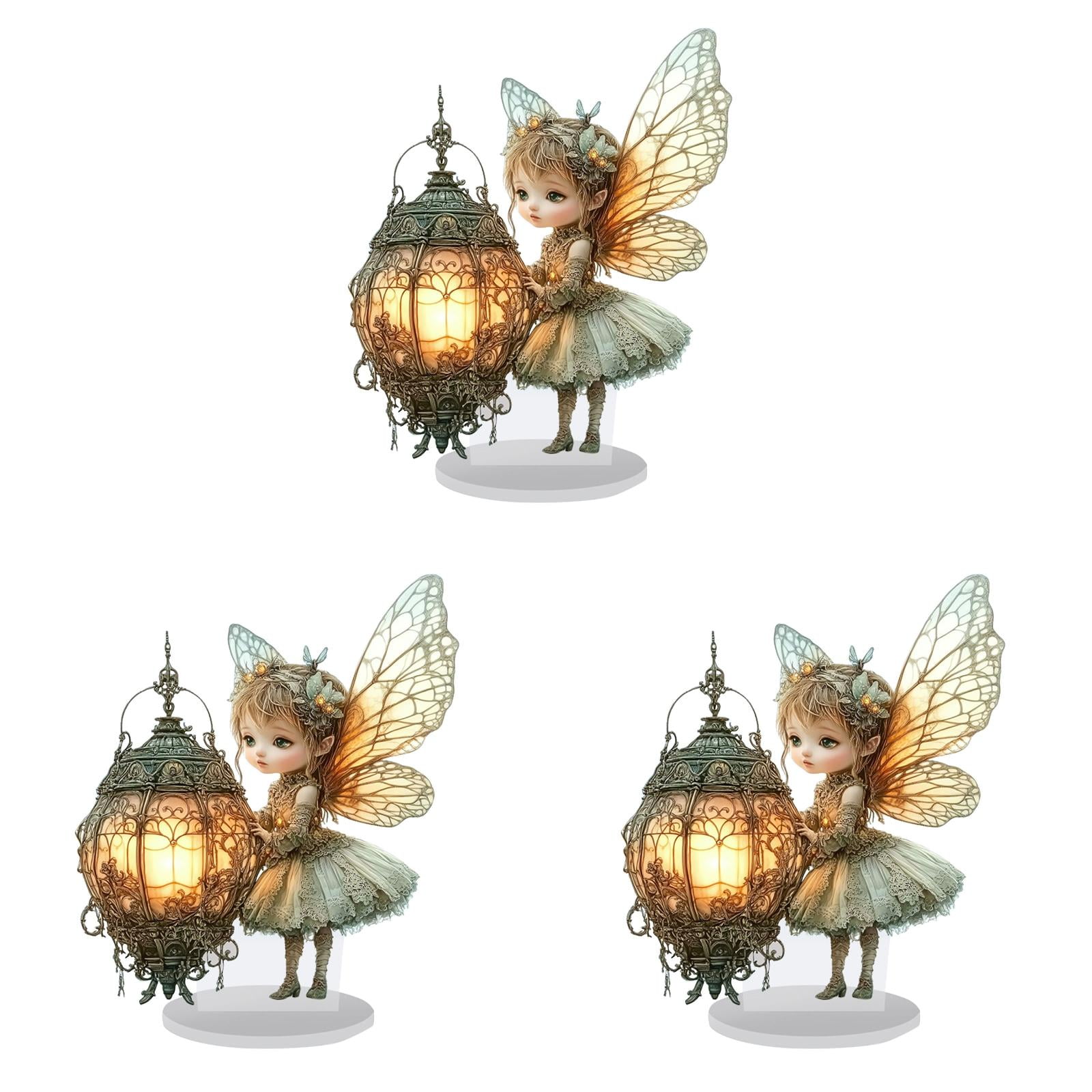 1/2/3pcs Garden Statue Decor Love Heart Solar Garden Decor with Warm ...