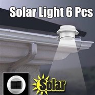 vidaXL Outdoor Solar Lamp Set Sconce Lamp for Porch Fence Light Gutter ...