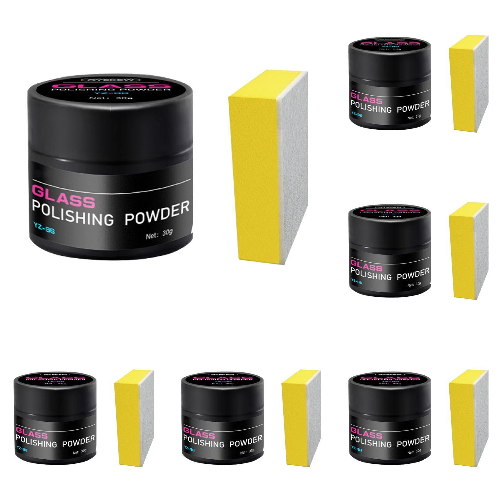 1/2/4/6 PCS Car Glass Scratch Remover Cerium Oxide Glass Powder Glass ...