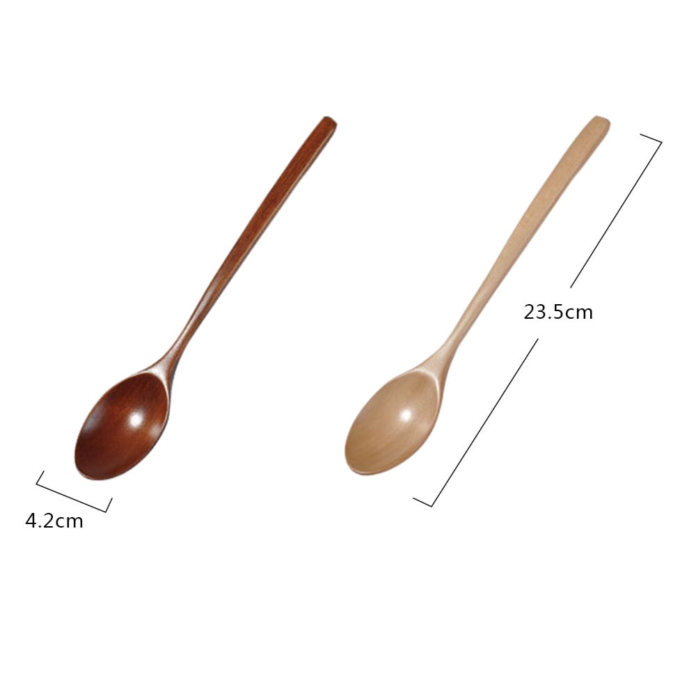 1/2/4/6 Pcs Spoons,Reusable Wooden Spoons Set,Eating Utensil Set,Wooden ...