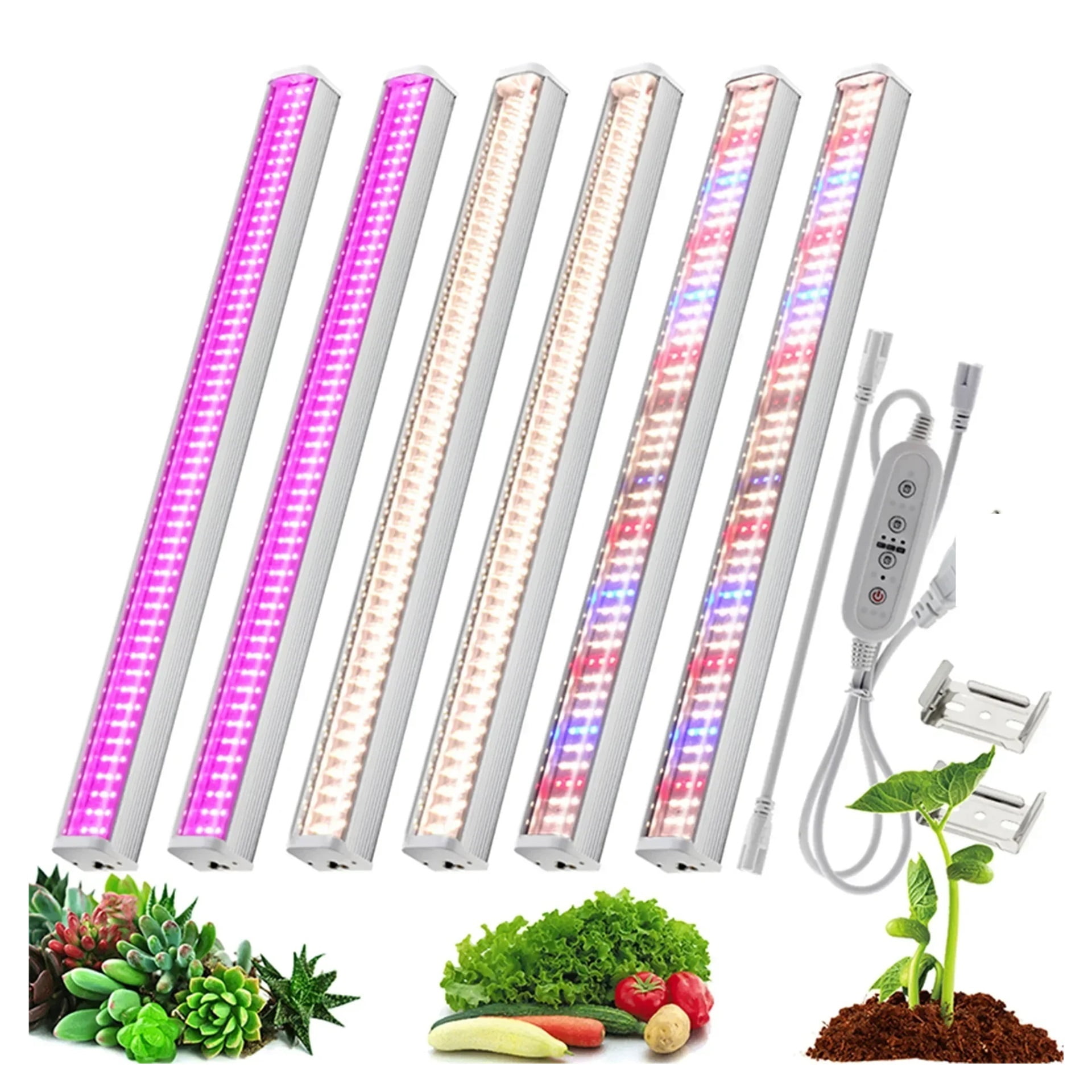 1/2/4/6PCS Full Spectrum LED Growing Lights for Greenhouse Plants Veg ...