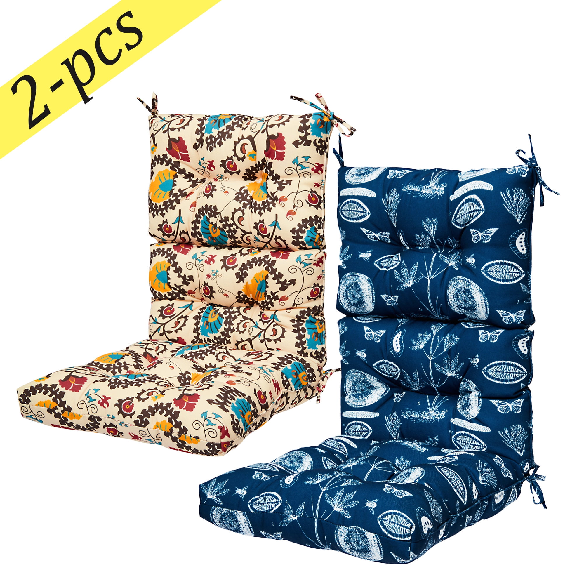 1/2/4 Pack High Back Chair Cushion Luxury Seat Cushion High Seat Back ...